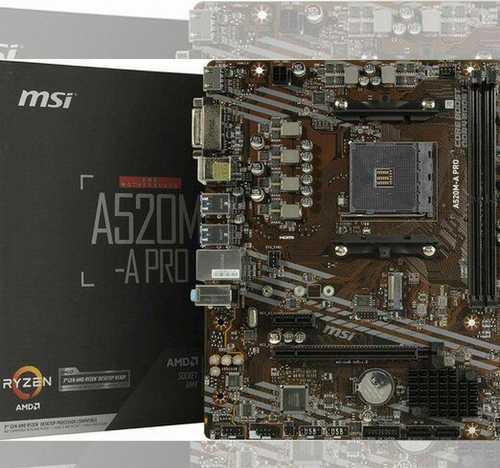 Материнская плата Socket AM4 MSI A520M-A PRO