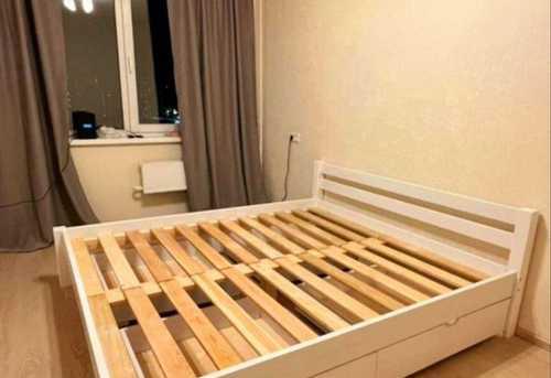 Кровать двухспальная с выдвижными ящиками