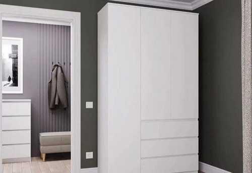 Модный белый шкаф"Норд" с комодной секцией