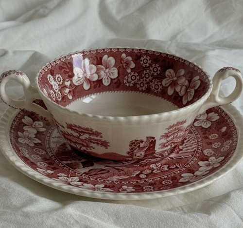 Бульонница Spode Pink Tower