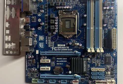 Материнская плата Gigabyte ga-z68m-d2h Lga 1155