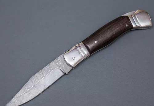 Складной нож Каюр из дамасской стали