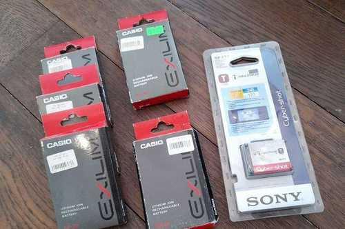 Аккумуляторы для фотоаппаратов Casio и Sony