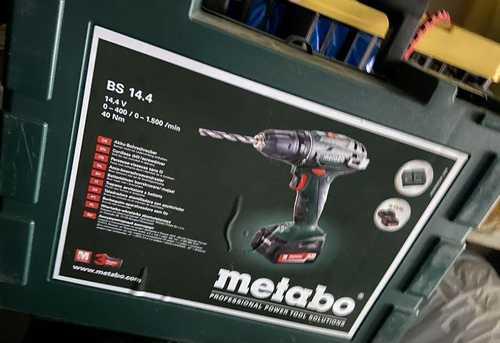 Дрель шуруповерт metabo BS 14.4