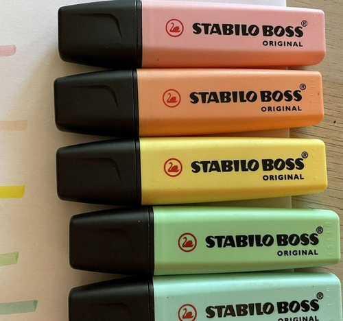 Набор пастельных текстовыделителей Stabilo boss