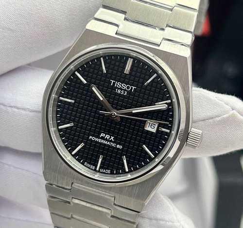 Часы Tissot Prx механика с черным циферблатом