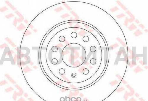 DF6504 диск тормозной задний VW Golf/Passat, Аudi