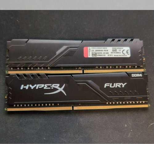 Оперативная память hyperx fury ddr4 2x8 2666мгц