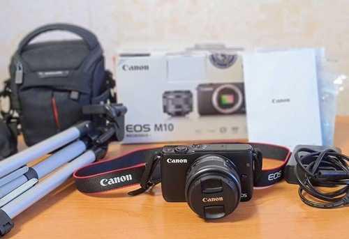 Canon m10 kit 15-45mm + допы