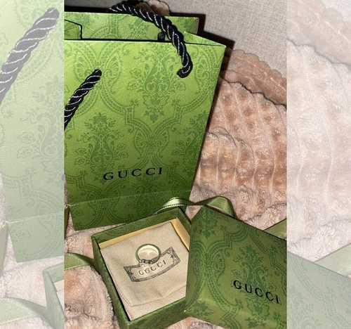 Серебряное кольцо gucci