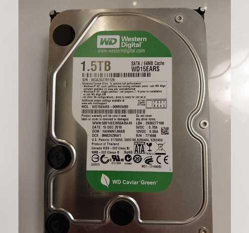 HDD WD 1.5TB 3.5"