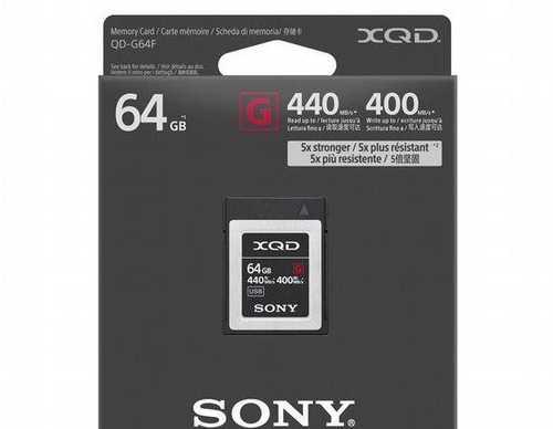 Sony 64Gb XQD G series 400/440 MB/s (QD-G64F/J)