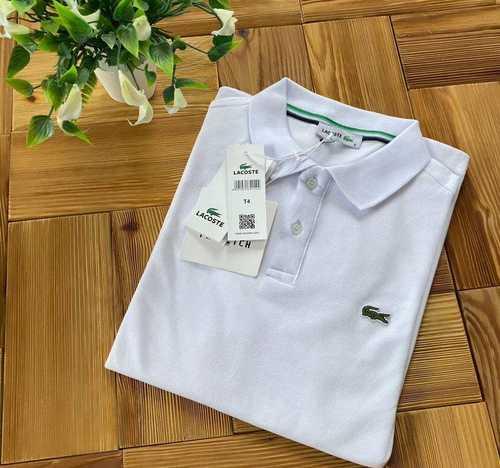 Polo lacoste мужское белое