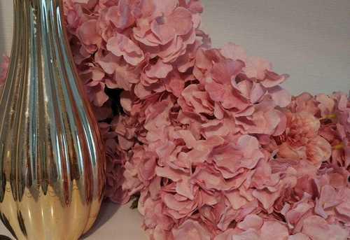 Цветы для декора гортензия шелк