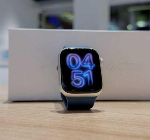 Apple Watch 9 45mm Silver 100% Аккумулятор