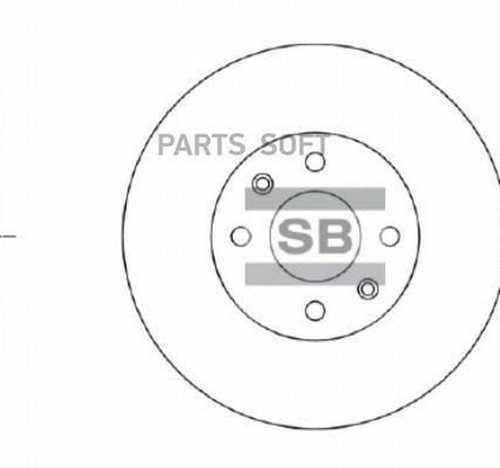 Sangsin brake SD3061 Торм.диск пер.вент.258.6x20.7 4 отв