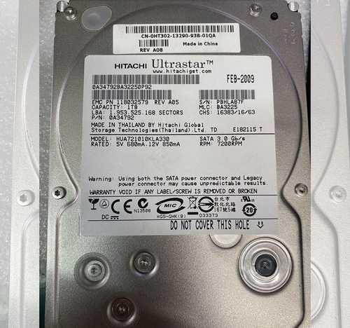 Жесткий Диск Hitachi 1Tb HUA721010KLA330 sataii