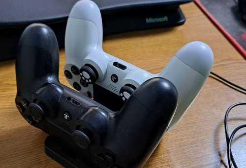 Два Dualshock 4 оригиналы + зарядная станция