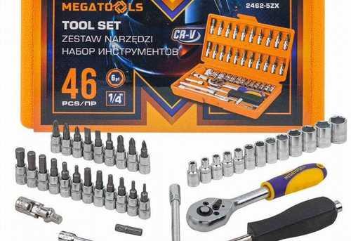 Набор инструментов 46пр, 1/4" (6гр.) megatools MT