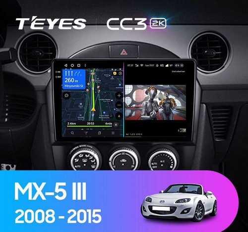 Магнитола Teyes CC3 2K 3/32 Mazda MX-5 2008-2015