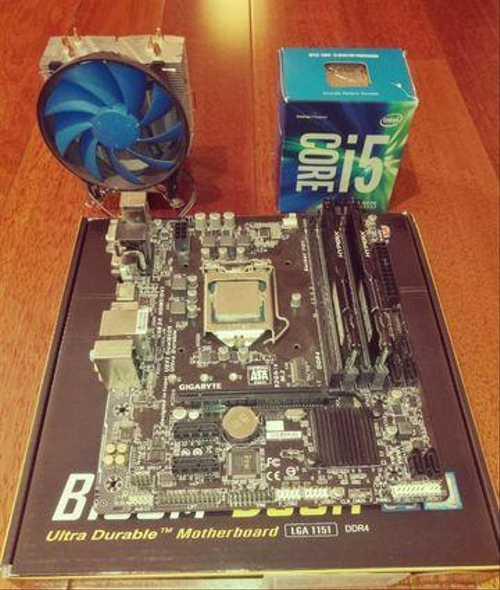 Intel Core i5-6400 + Gigabyte b150m + 16gb DDR4