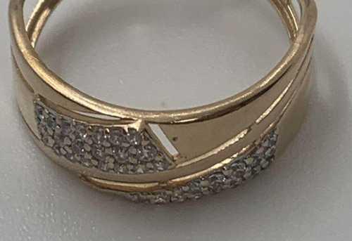 Золотое кольцо с фианитами 585 пробы