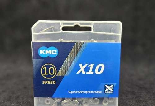 Цепь KMC X10 Silver-Black, 10 ск., 114 / 116 зв