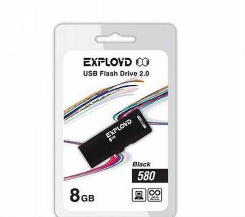 Флеш-накопитель 8Gb Exployd 580, USB 2.0, пластик