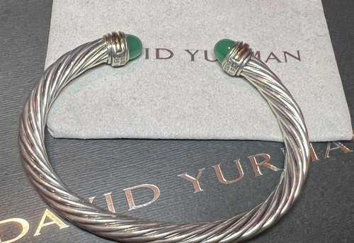 Браслет David Yurman с зеленым Ониксом