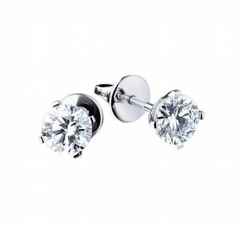 Пусеты GIA 1,06 CT D/VVS2 - 1,07 CT E/VVS1 round Cut diamonds