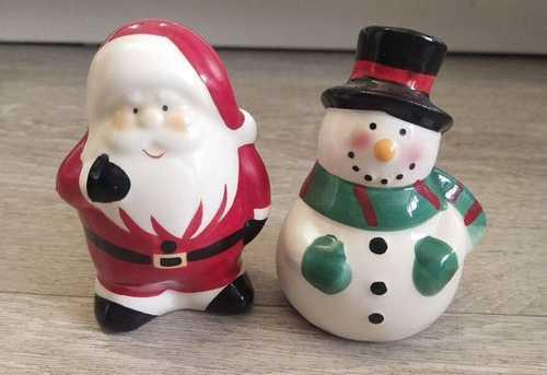 Новогодний специи набор Дед Мороз и Снеговик