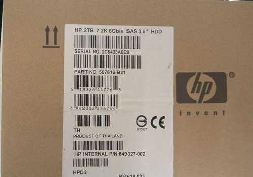 Жесткий диск HP 2TB 6G SAS 7.2K 507616-B21