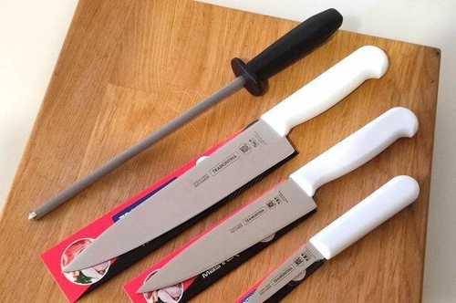3 кухонных ножа Tramontina + мусат