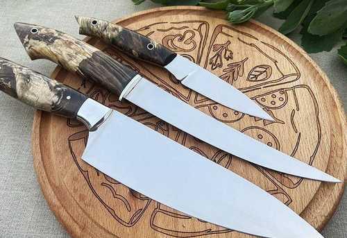 Набор из 3-х кухонных ножей, клинок сталь 110х18 м