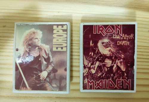 Значки Iron Maiden и Europe конец 80-х годов