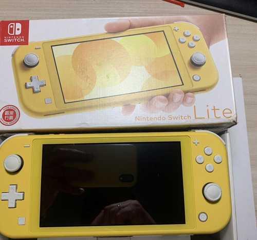 Прошитая чипмод Nintendo Switch Lite Yellow  128Gb