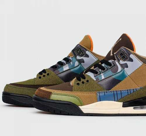 Кроссовки Air Jordan 3 Camo Green Brown