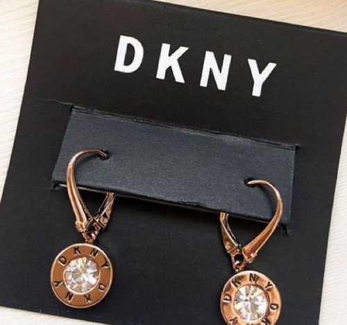 Новые серьги Dkny с логотипом оригинал