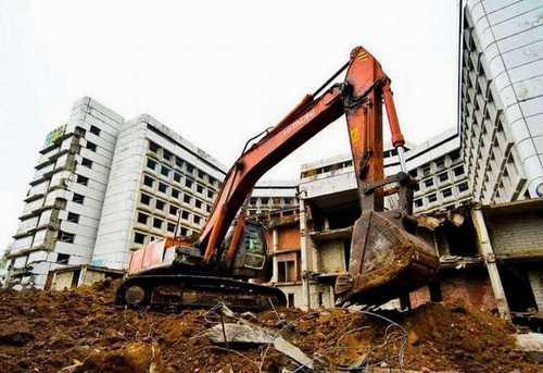 Демонтаж зданий. Кирпичный бой, бой кирпича