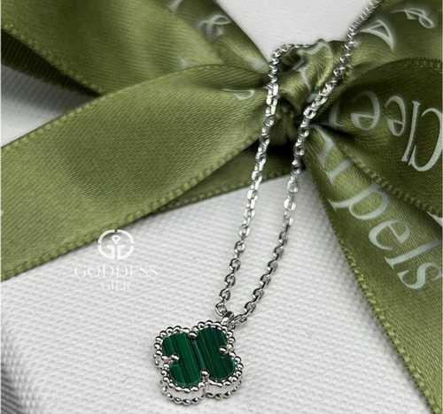 Золотой Кулон Van Cleef Arpels Малахит