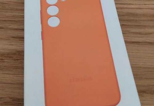 Чехол Samsung S23, Silicone Case, оранжевый