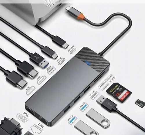 Разветвитель USB-C Hub Linker 12 in 1