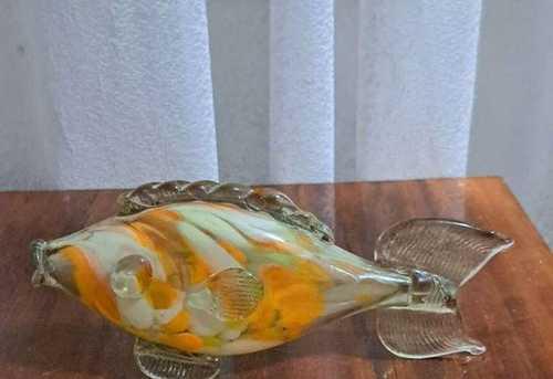 Статуэтка "Золотая рыбка", цветное стекло, СССР