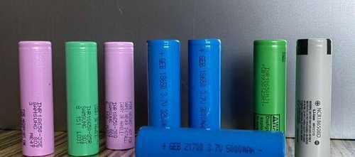 Аккумуляторные батарейки 18650 - 21700 от 2.5до5Ah