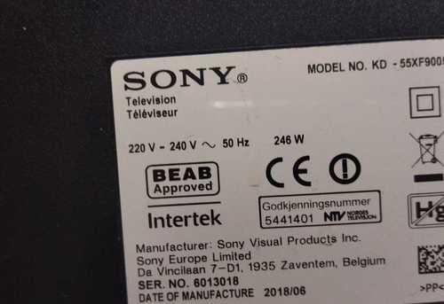 Sony kd 55xf9005 запчасти
