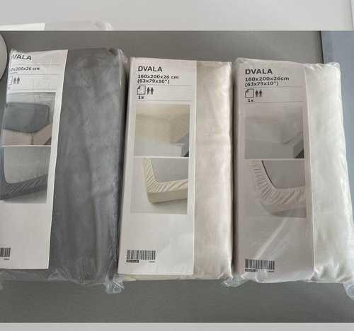 Простынь на резинке 160 200 IKEA Dvala