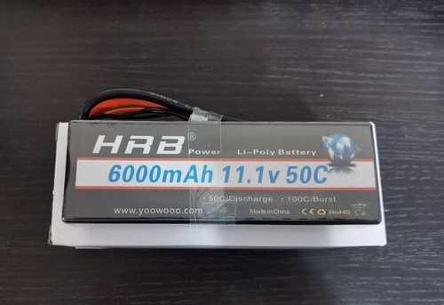Аккумулятор HRB 3S 11,1В 6000mAh 50с Hard case