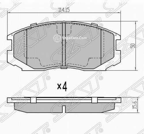 Колодки передние Mitsubishi Colt Toyota Cami Rush stmz690000