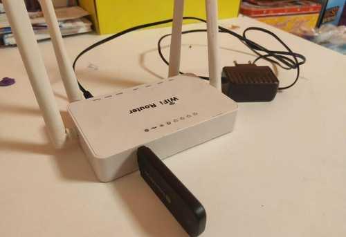 WiFi роутер ZBT WE1626 + 4g модем Мегафон m150-2