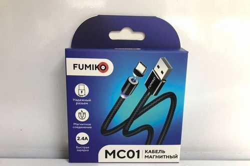 Кабель Fumico MC01 microusb 2.4A магнитный черный